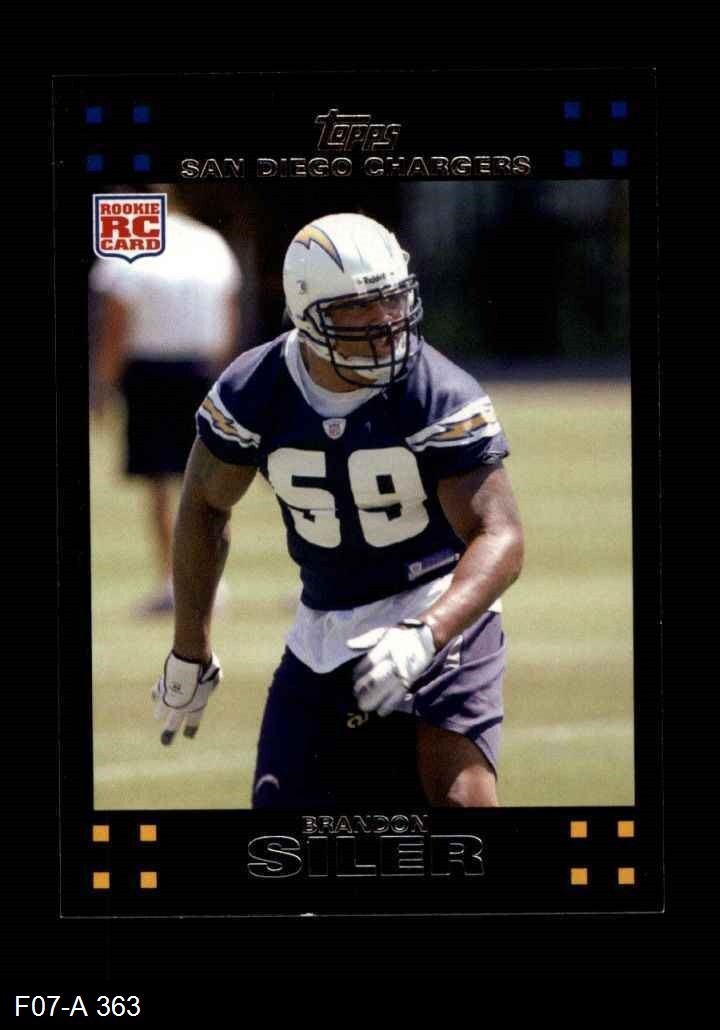 2007 Topps #363 Brandon Siler Chargers RC Florida 8 - NM/MT | eBay