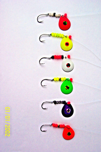 12 Walleye Spinners Single Hook Prism Rigs | eBay