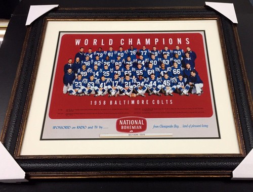 BALTIMORE COLTS 1958 WORLD CHAMPIONS TEAM PHOTO JOHNNY UNITAS 16X20 ...