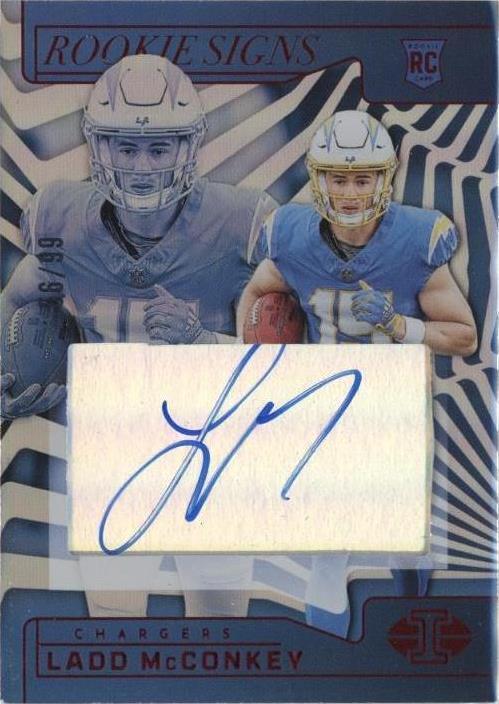 2024 Panini Illusions - Rookie Signs Ladd McConkey #RS-LMC Red /99 (AU ...