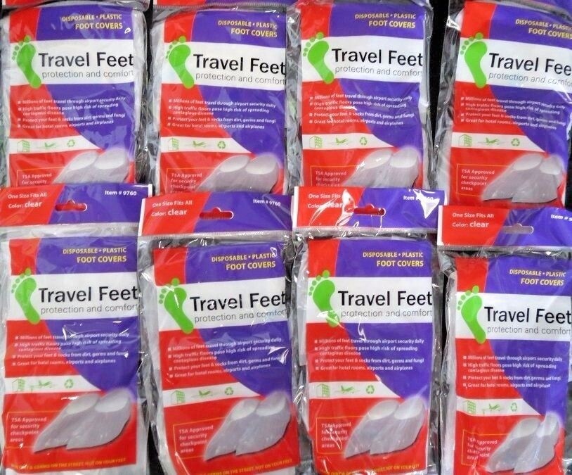 Travel Feet 9760 Disposable Clear Foot Covers TSA Approved 8(2PKS) | eBay