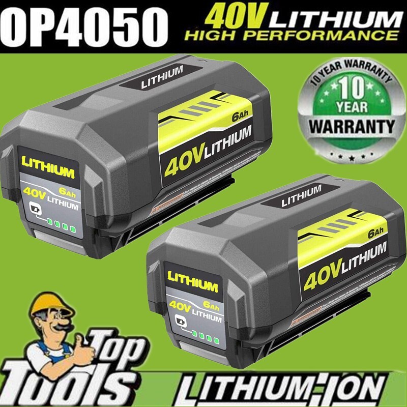 For RYOBI 40V Lithium-Ion 6 Ah High Capacity Battery (1/2Pack ...