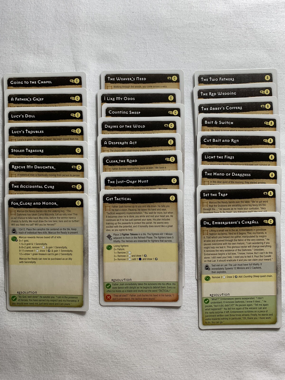 MYTH Board Game QUEST Card Set | eBay