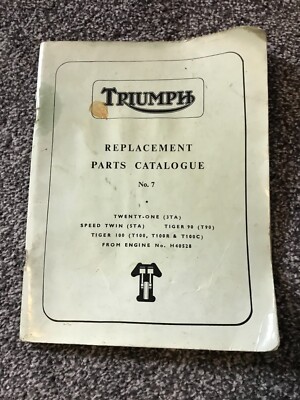 TRIUMPH Replacement Parts Catalogue No 7 | eBay UK