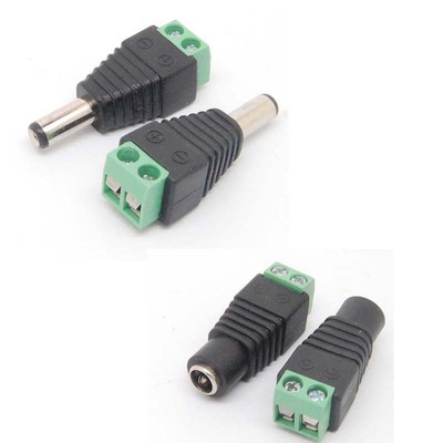12V DC Power Jack Connectors Male/female Cable Adapter for CCTV Camera ...