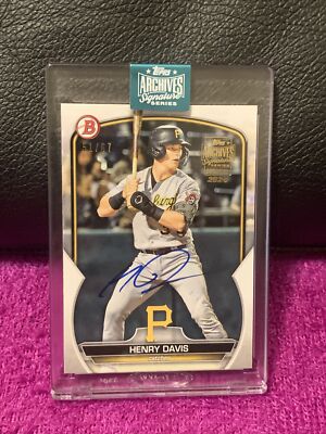 2024 TOPPS ARCHIVES SIGNATURE SERIES HENRY DAVIS BP-14 AUTO AUTOGRAPH ...