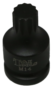 M14 Multi-Spline 1/2" Drive Impact Socket T&E Tools S8714 | eBay Australia