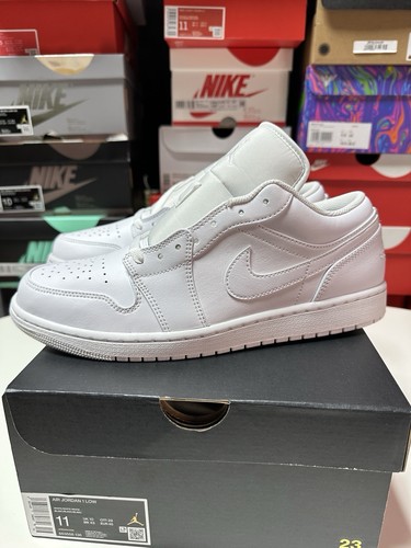 NEW Air Jordan 1 Low Triple White Sneakers Men's Size 11 553558-136 | eBay