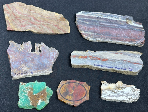 Lot of Rough Cut Unknown Gemstone/Mineral Slabs- Vintage Estate Find | eBay