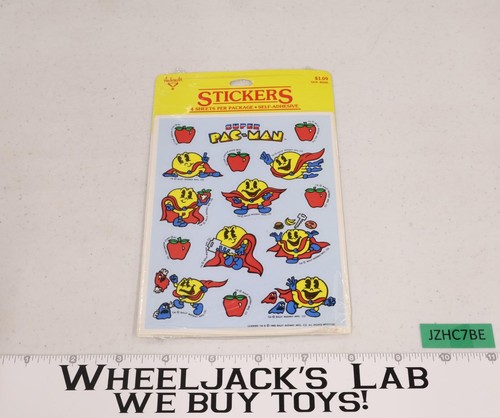 Super Pac-Man Ambassador Stickers 4 Sheets 1982, TM Bally Midway ...