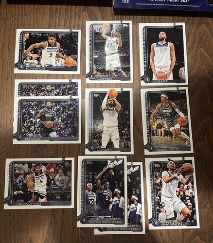 Minn Timberwolves Lot - 14 Cards - 2025 Topps, 24 Prizm, 2023 Phoenix ...