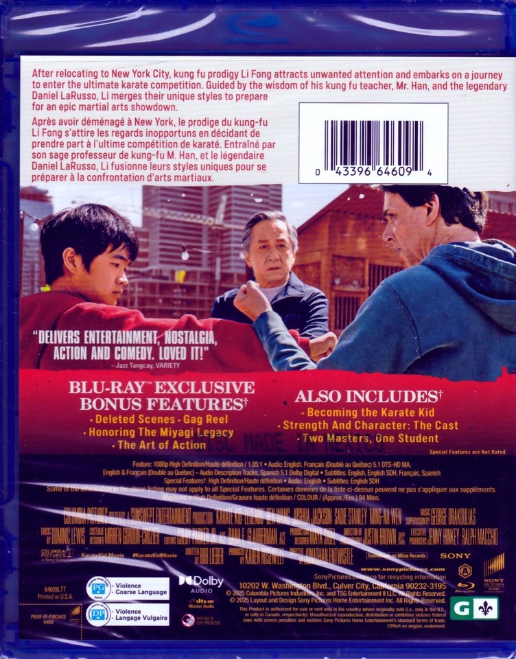 KARATE KID LEGENDS BLURAY SET with Jackie Chan & Ralph Macchio & Joshua Jackson | eBay