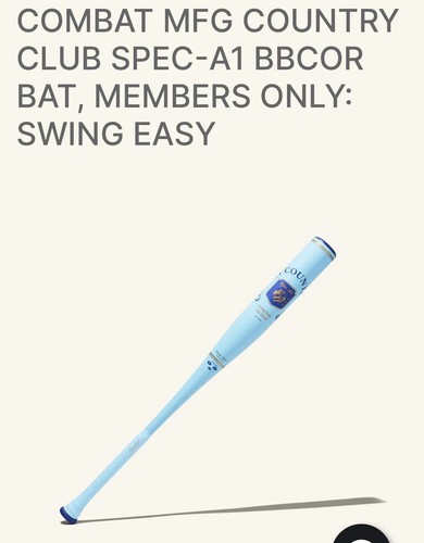 COMBAT MFG 32/29 Country Club SPEC-A1 BBCOR Bat Swing Easy BLUE NIB New ...