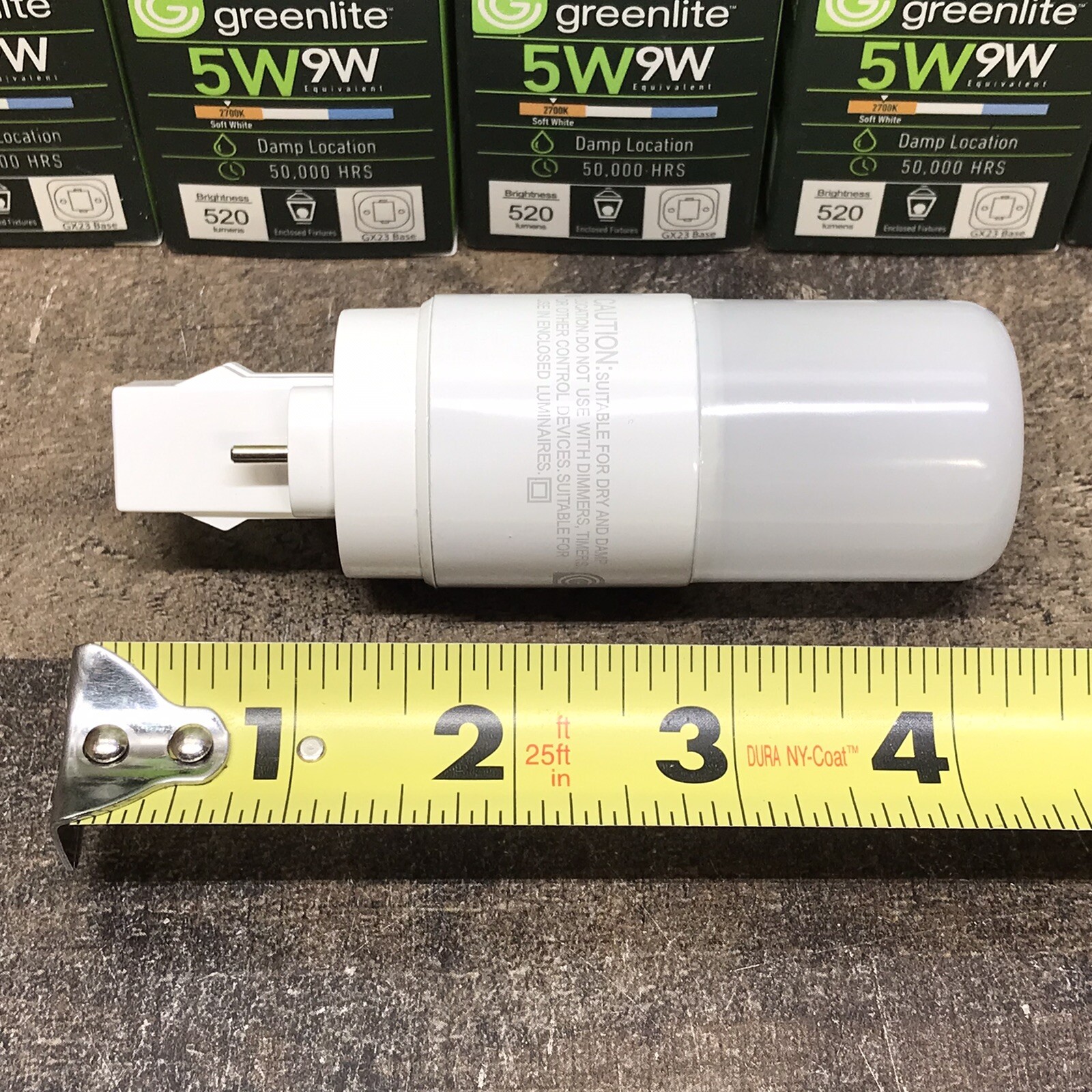 Greenlite 2-Pin 5W PL LED GX23 Bulb 520 Lumens 2700K Soft White *Lot Of ...