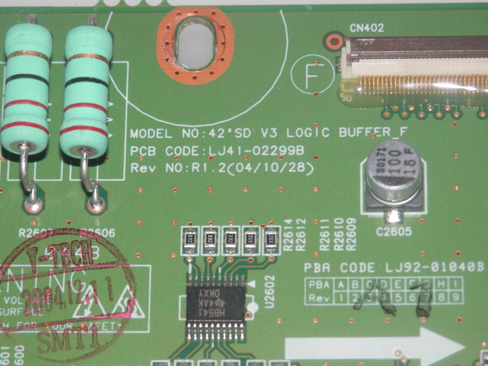 SONY KE-42M1 F BUFFER BOARD LJ92-01040B | eBay
