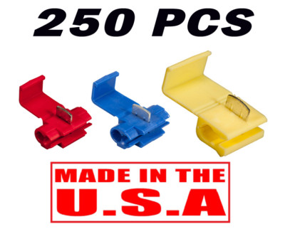 250 INSTANT TAP QUICK SPLICE WIRE CONNECTORS ELECTRICAL WIREING - ALL ...