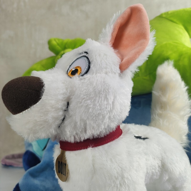 New Disney Bolt Standing 11” White Dog Toy Stuffed Animal Dolls | eBay