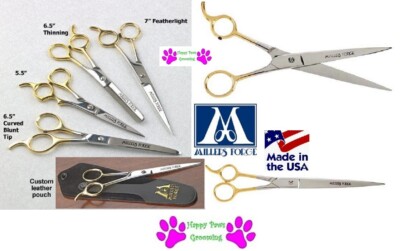 MILLERS FORGE Pet Grooming Ice Tempered Stainless Steel Gold SHEARS ...