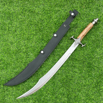 31" Handcrafted FORGED J2 STEEL Mameluke Falchion- Curved Blade SWORD ...