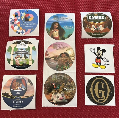 Disney World Stickers Lot of 8 Assorted WDW Characters DVC Moana 2 | eBay