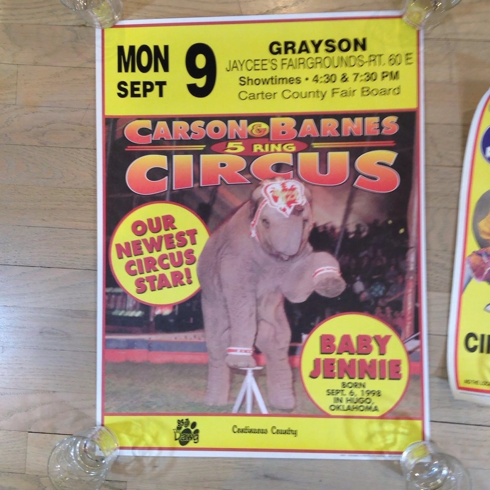 Lot 3 Circus Posters 2002 Carson Barnes Carter County KY Jaycees ...