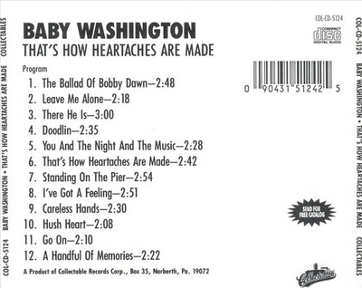 BABY WASHINGTON THAT'S HOW HEARTACHES ARE MADE NEW CD 90431512425| eBay