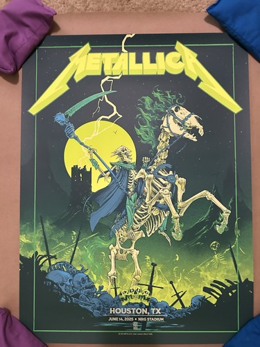 Metallica M72 2025 Houston Texas Show Poster Numbered 432/900 100% ...