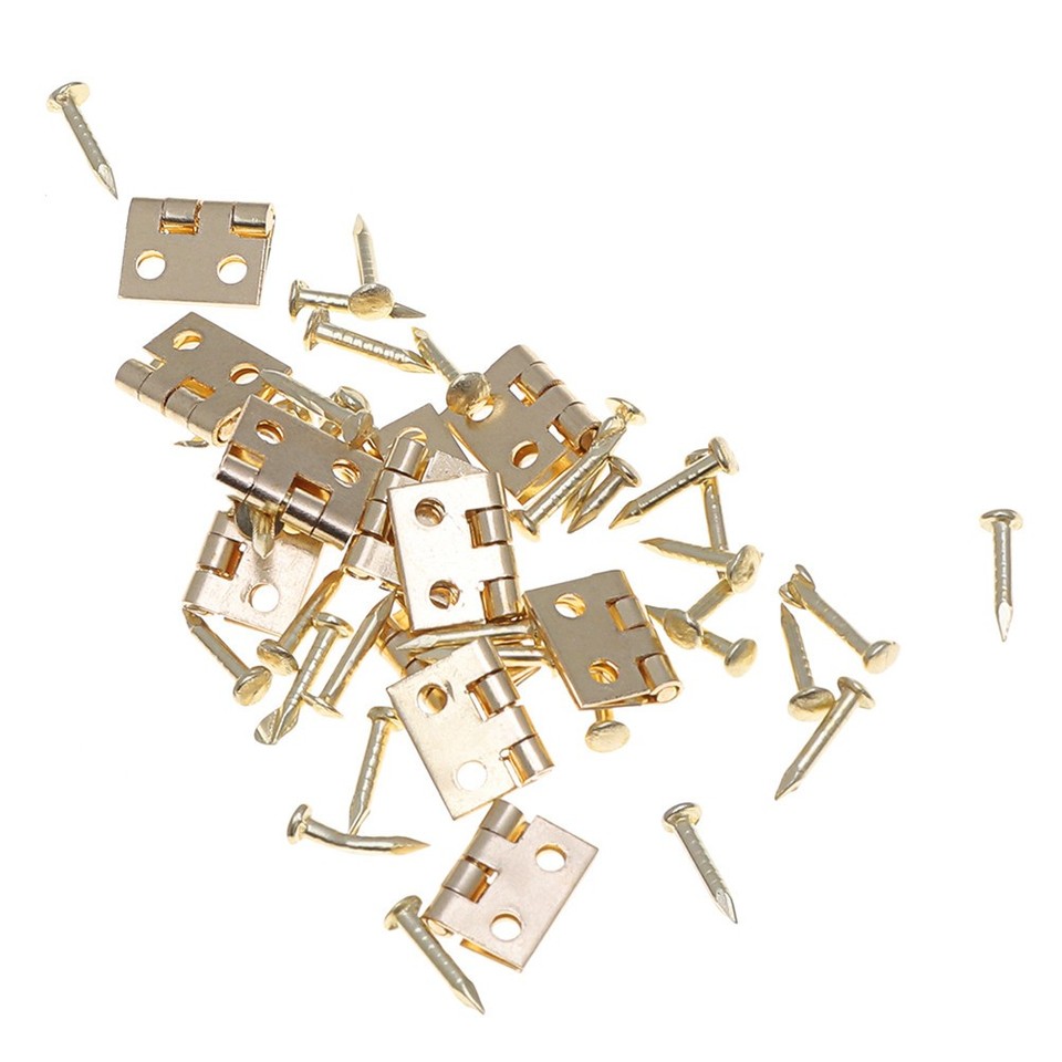 24 Pcs Small Cabinet Hinge Table Hinges Mini Furniture with Screws | eBay