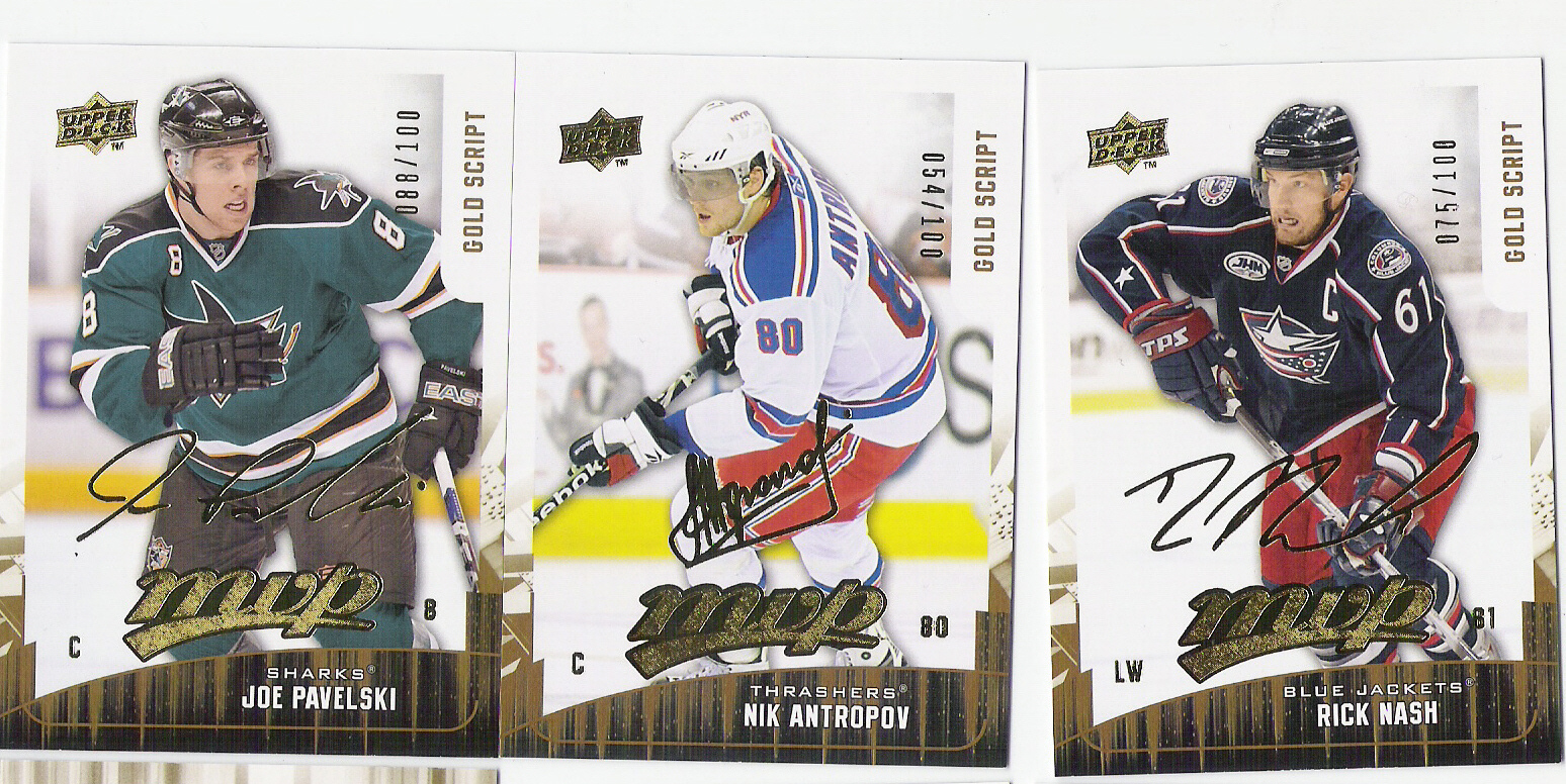 09-10 UD MVP Gold Script Parallel #/100 Nik Antropov | eBay