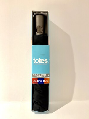 Totes Titan Triple Max Strength Umbrella 47 “ wide Black NEW | eBay