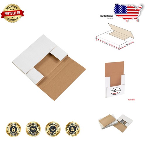 Flexible Easy-Fold Corrugated Mailers - Ideal for Books & Pictures, 50 Pack | eBay