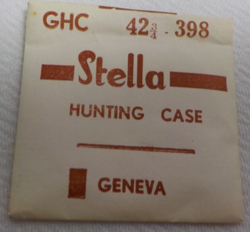 STELLA HUNTING POCKET WATCH CRYSTAL WATCHMAKER REPLACEMENT 398- 42 3/4 ...