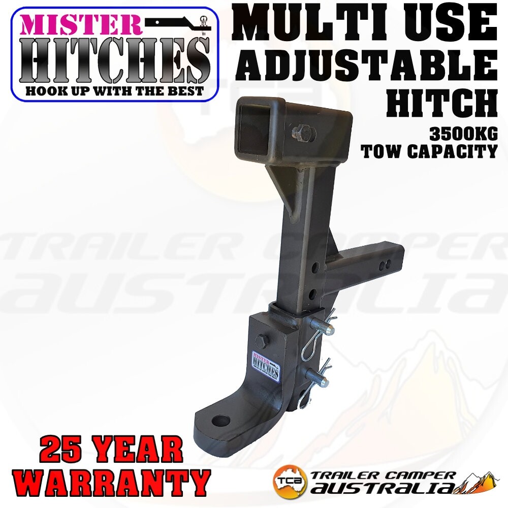 Mister Hitches Dual Hitch Adjustable Ball Mount Top Receiver For Bike ...