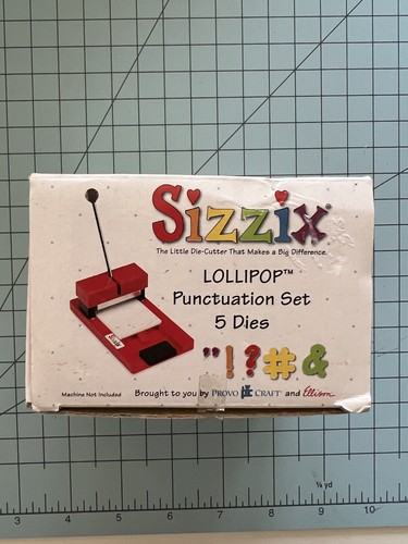 Sizzix Provo Craft Ellison Lollipop Punctuation 5 Die Cut Set 38-1043 ...
