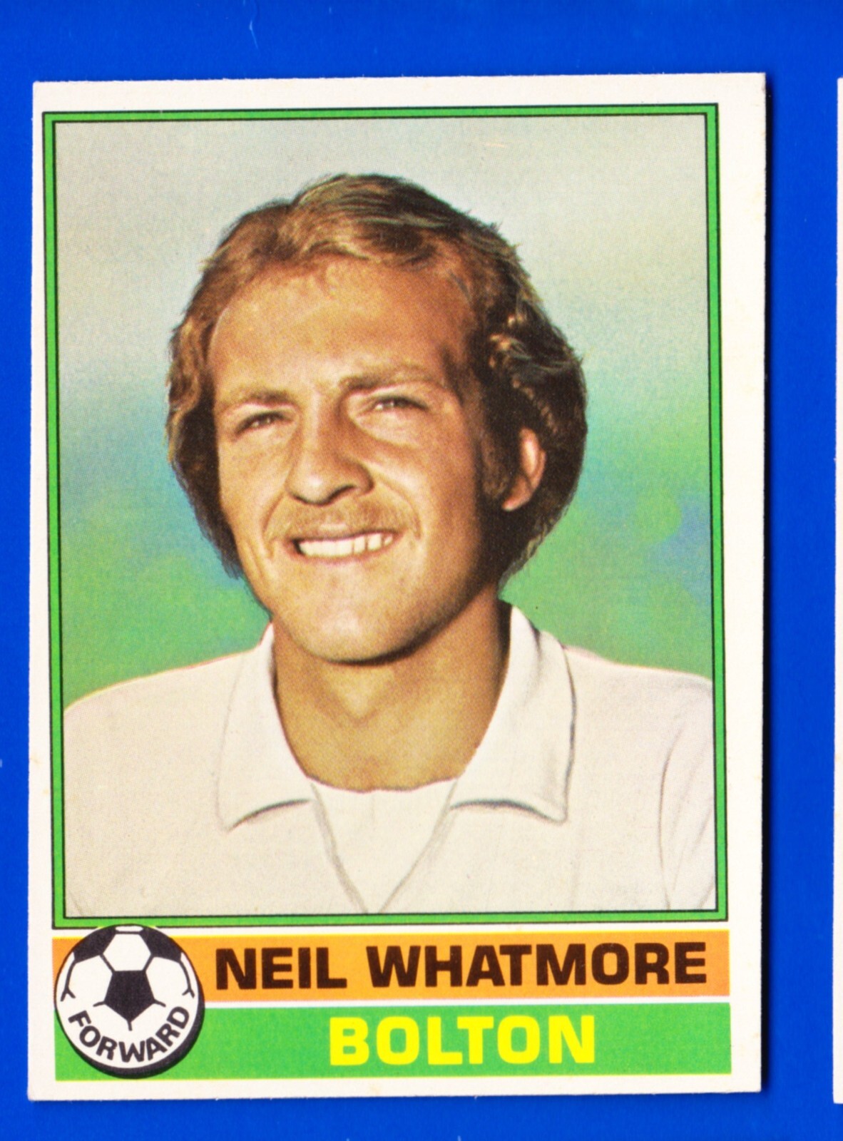 1977-78 Topps (UK) BOLTON Neil Whatmore #77 EX-EXMT SET BREAK S&H Comb ...
