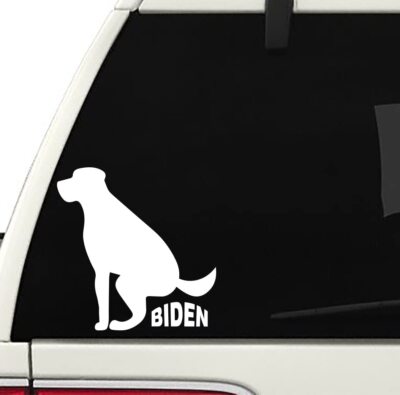 Dog Pooping Biden Vinyl Decal CAR Truck Window Laptop Sticker Funny ...