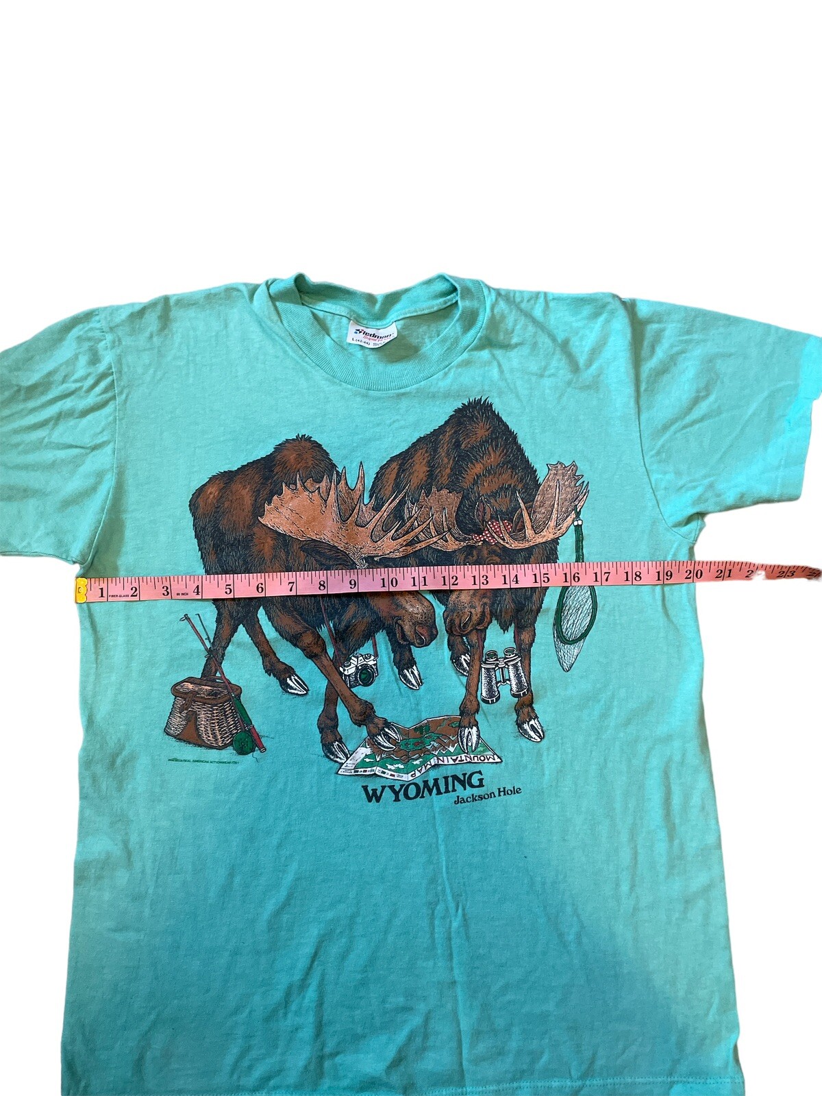 VINTAGE Jackson hole Moose Wyoming SINGLE STITCH TSHIRT Large 1987 ...