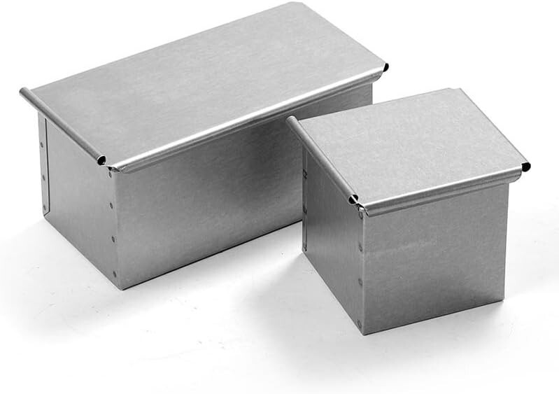 Tiger crown Steel Square Bread Mold with Lid 95x95x95mm Baking Pan 2382 ...