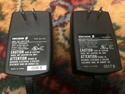 Lot of 2 Ericsson Cellular AC DC Power Supply Adapter 6V 700mA ...