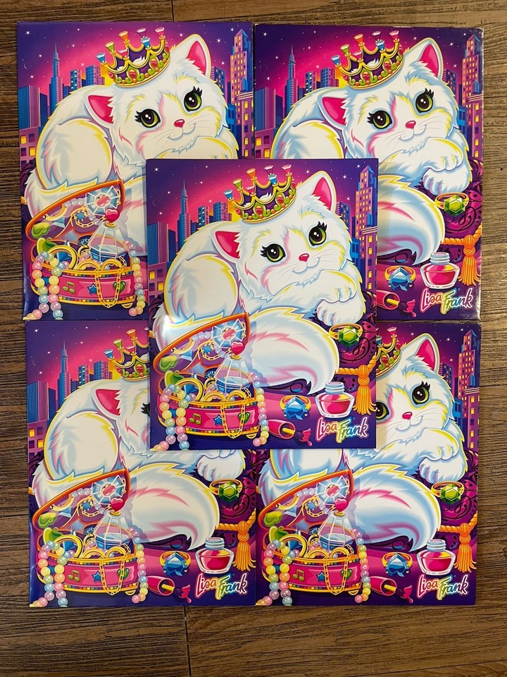 Lisa Frank Purrscilla Princess Cat Folder - Vintage 2003 New Old Stock ...