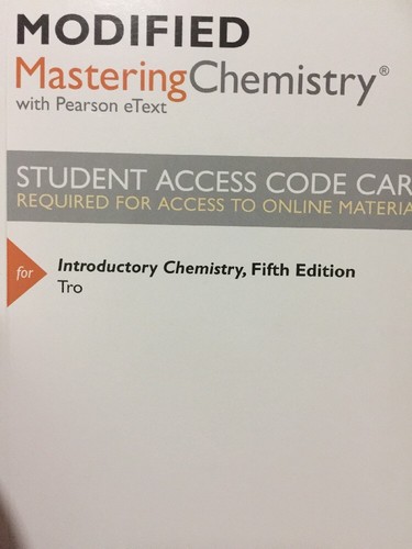 Modified MasteringChemistry with Pearson eText Introductory Chemistry ...