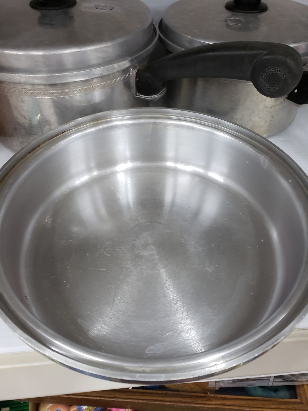 3 Vintage Mirro Masterbilt Aluminum Vapo-Seal Waterless 10" Skillet ...