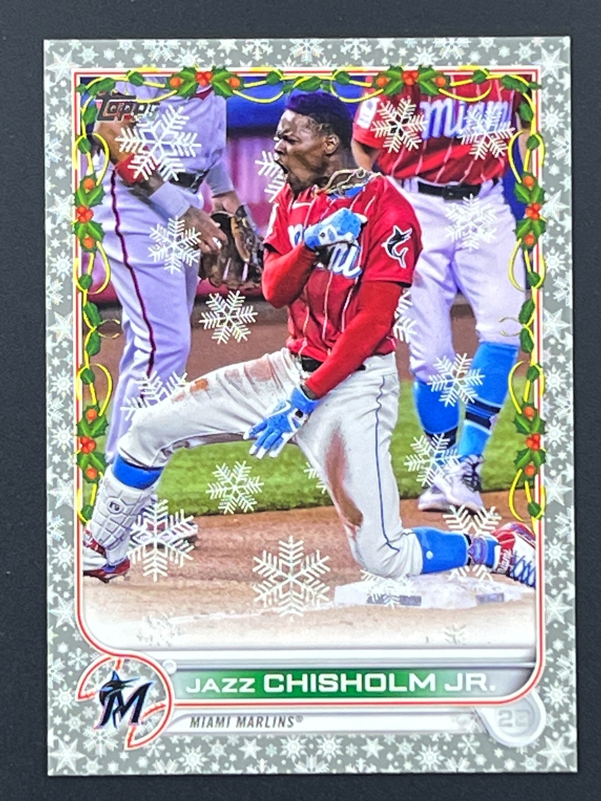 JAZZ CHISHOLM JR 2022 Topps Holiday Metallic Snowflake #HW142 Marlins ...