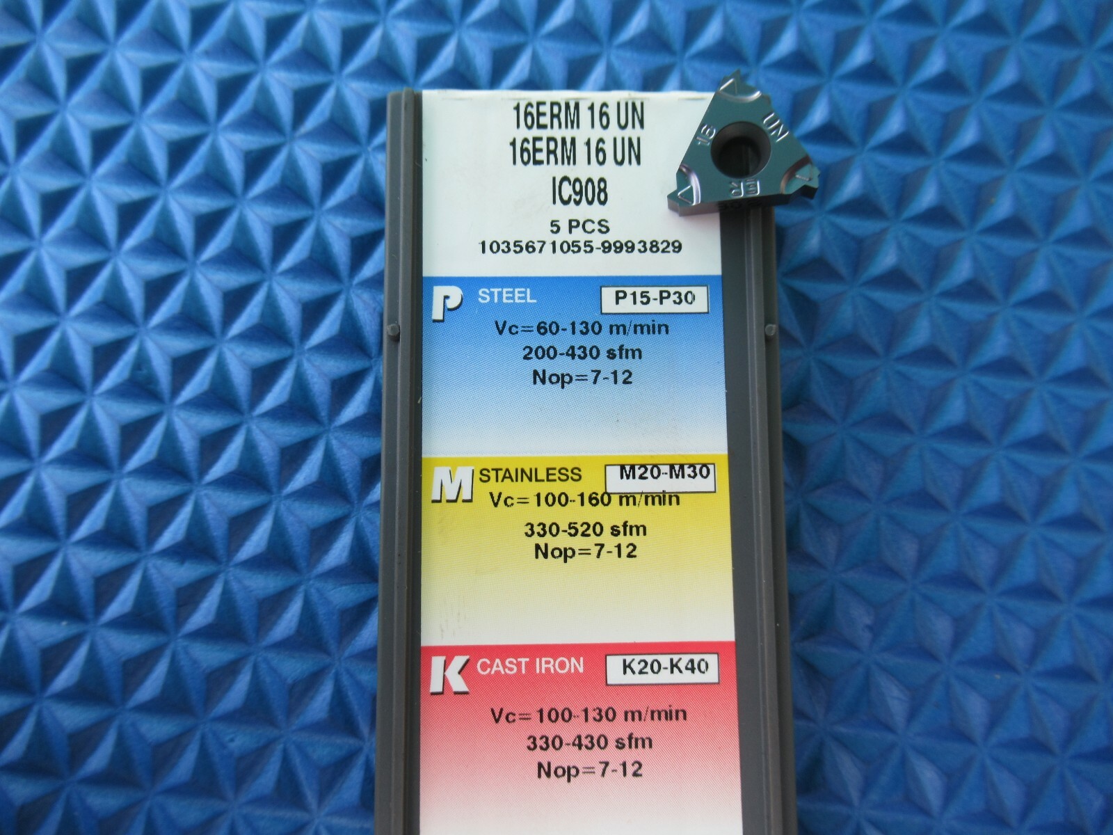 Iscar 16ERM 16 UN IC908 Lot of 2 inserts L29 | eBay