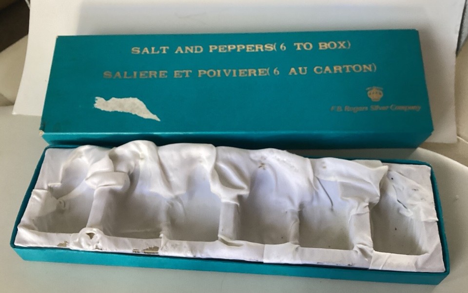 Silver Plated Glass Salt & Pepper Shakers F.B Roger’s Silver Co Set Of ...