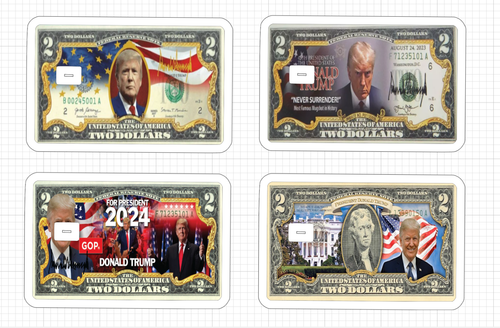 Color Donald Trump $ 2 Bill Credit Debit Card Skin MAGA America Sticker ...
