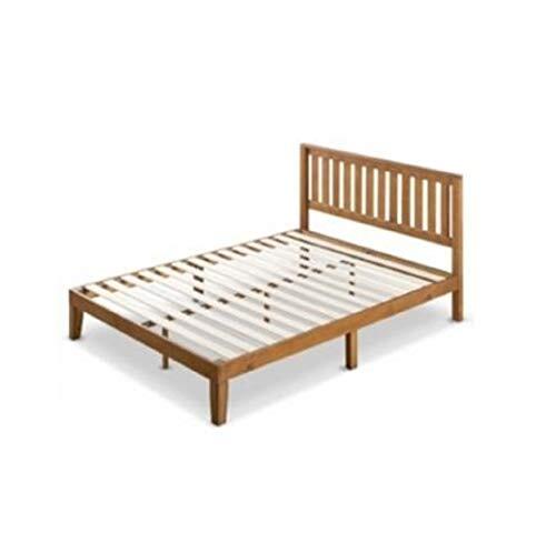 Alexis Deluxe Wood Platform Bed Frame with Headboard Slat Support Box ...