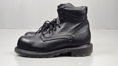 Red Wing Leather Boots Mens 8.5. Black 3507 Supersole 2.0 6” CSA Safety ...