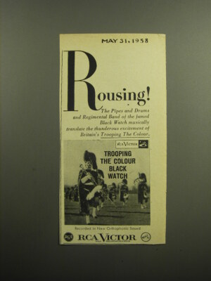 1958 RCA Victor Record Advertisement - Trooping the Colour Black Watch ...