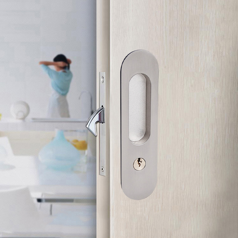 Brand New Recessed Sliding Door Locks Mortise Hook Lock Set with Brass ...